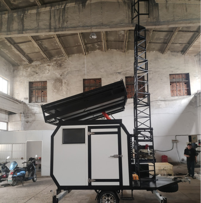 25m Cell On Wheels Communication Telescopic Antenna Pole Tv Mobile ...