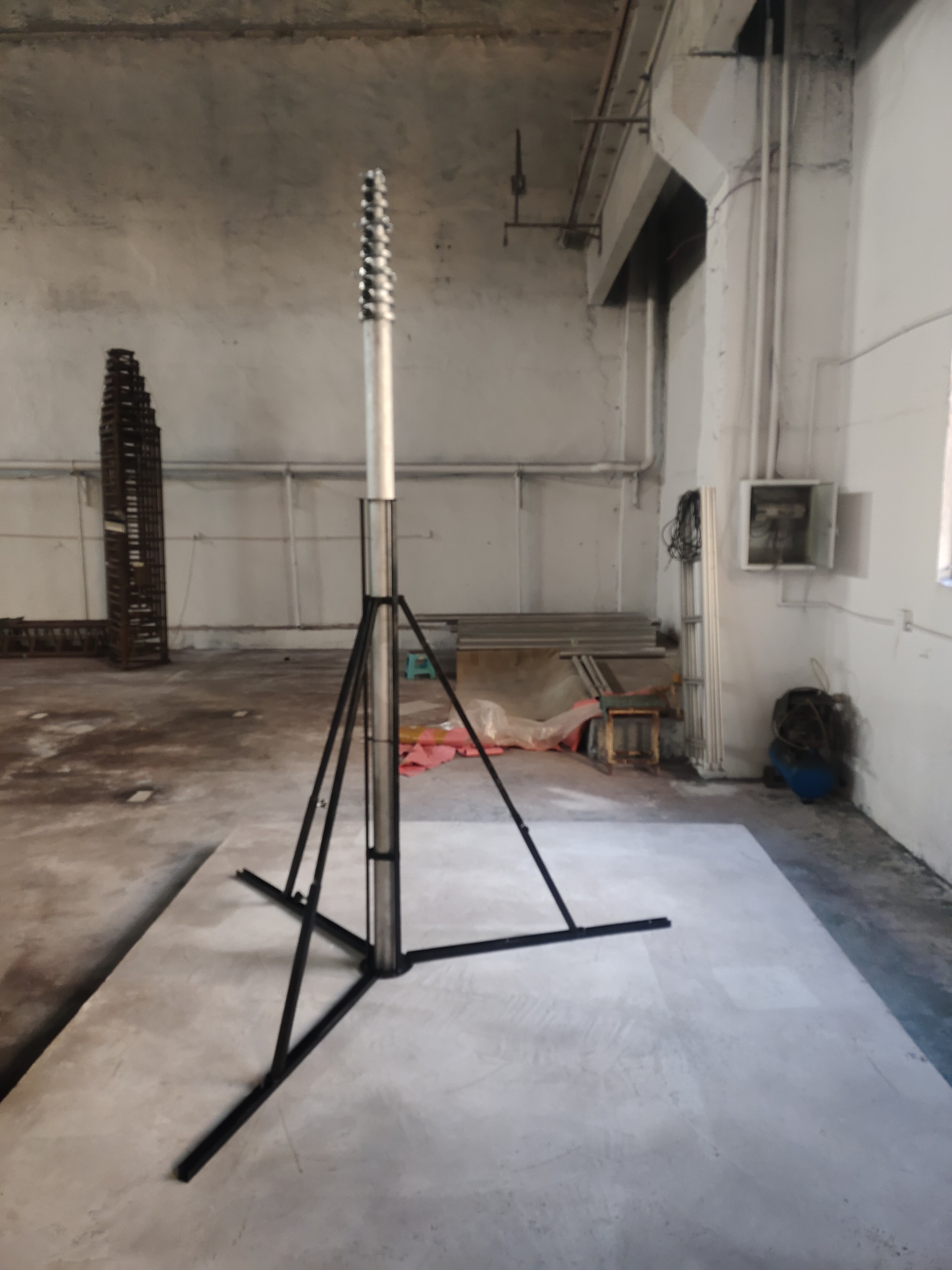 Portable Telescoping Mast 20ft Aluminum Telescopic Mast Hand Push Up 6m ...