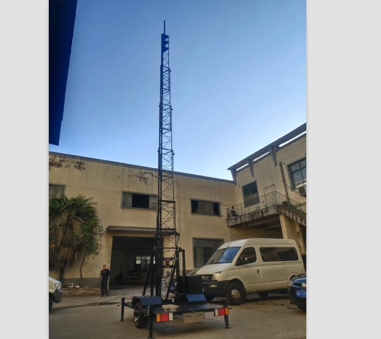 Custmized Cell Site On Wheels Motorized Lattice Tower Portable COWs ...
