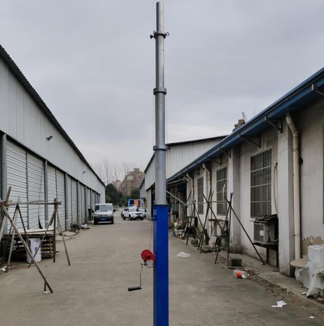 6m Aluminum Telescoping Antenna Mast Hand Crank Up Light Weight 20 Foot ...